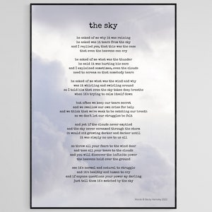 The Sky - Original Poetry Print A4 (digital Download) - Etsy UK