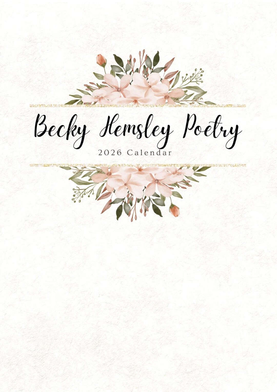 Digital Download - Printable 2026 Poetry Calendar - Etsy