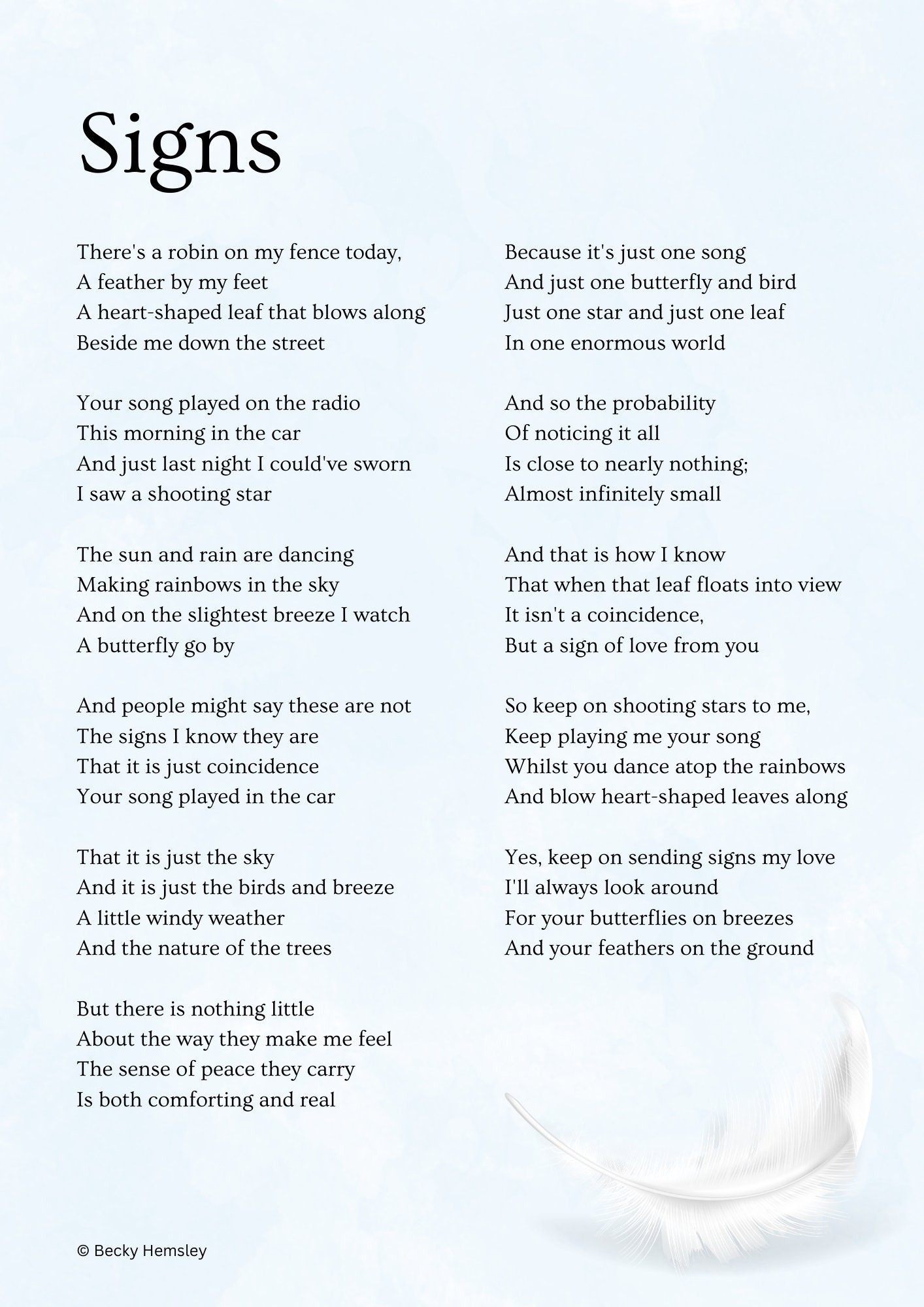 Signs Poem - Packs of Postcard Prints - Etsy