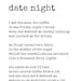 Date Night - Original Poetry Print (A4 Digital Download) - Etsy UK