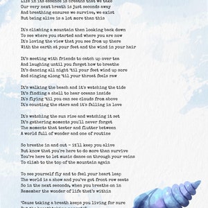 Living - Original Poetry Print A4 (digital Download) by Becky Hemsley ...