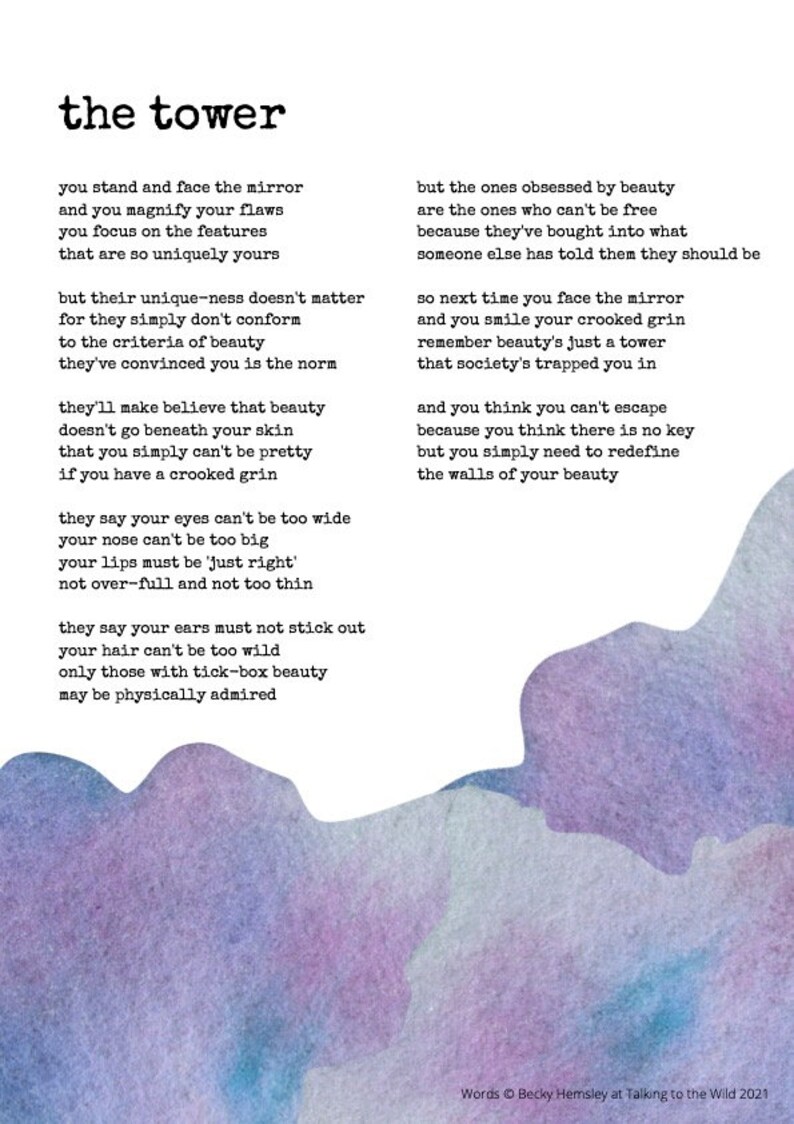 The Tower - Original Poetry Print A4 (digital Download) - Etsy