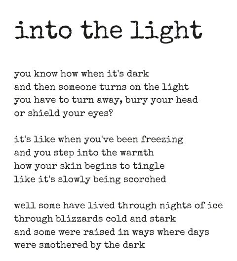 Into the Light - Digital Download of Original Poetry Print by Becky ...