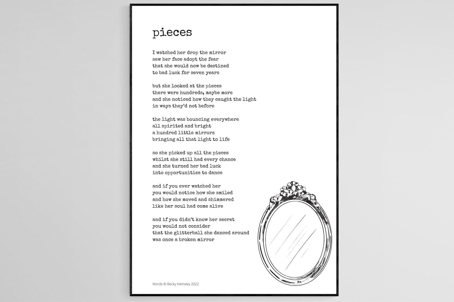 Pieces - Original Poetry Print (A4 Digital Download) - Etsy UK