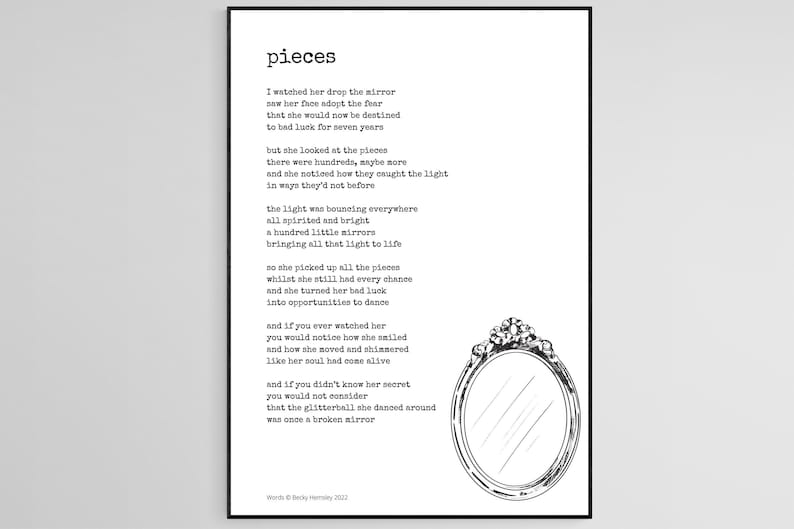 Pieces - Original Poetry Print (A4 Digital Download) - Etsy UK