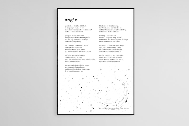 Magic - Original Poetry Print A4 (digital Download) - Etsy UK
