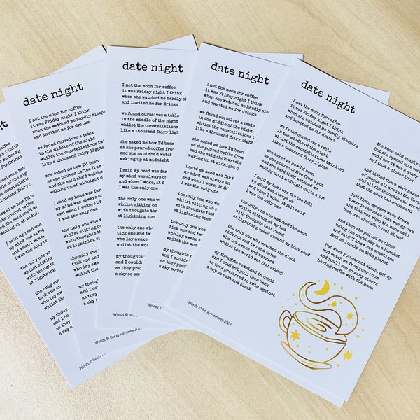Date Night Poem - Etsy