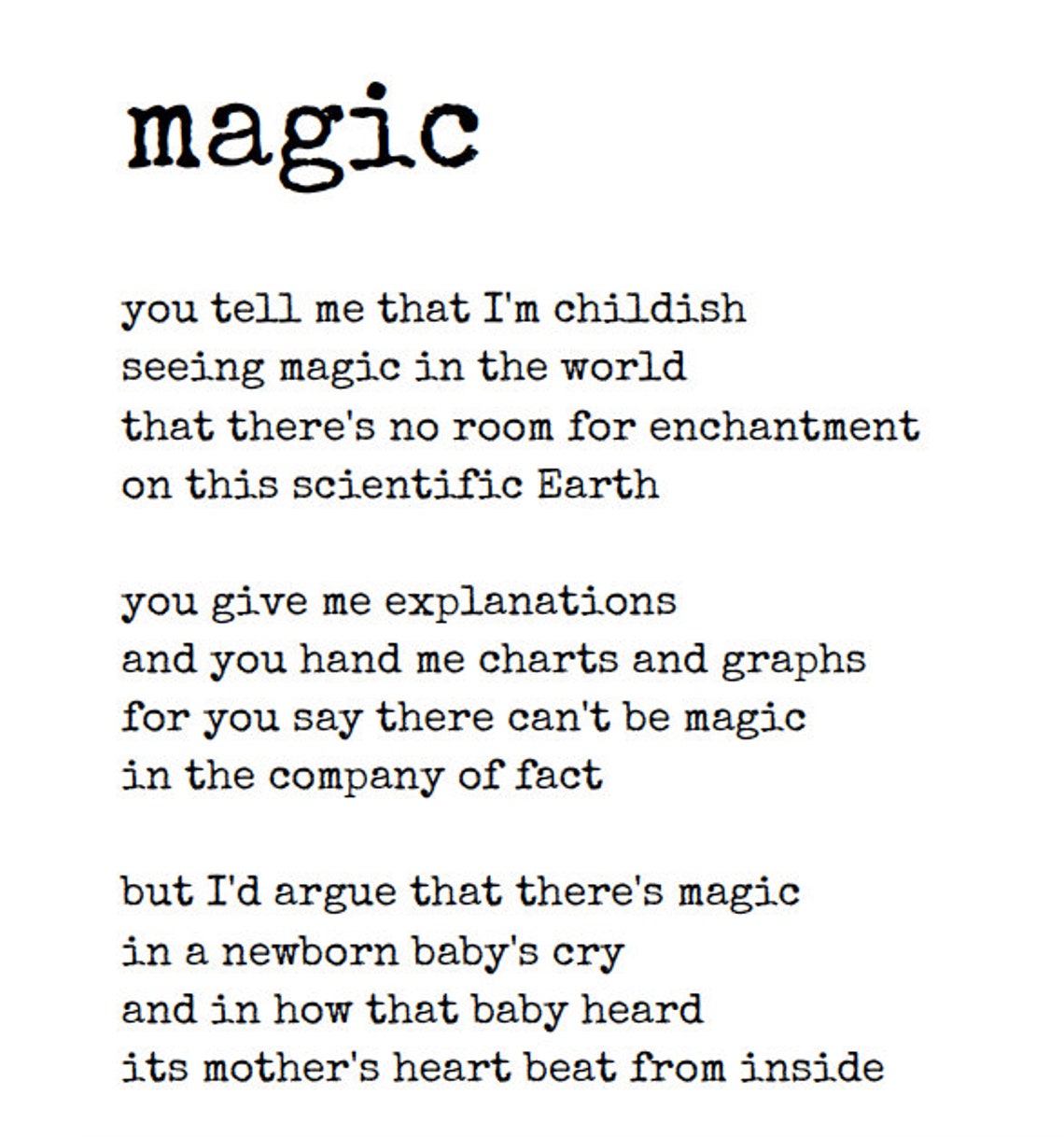 Magic Original Poetry Print A4 digital Download - Etsy UK