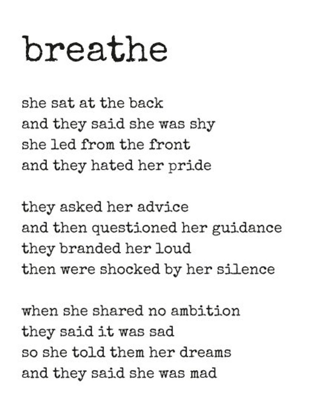 Breathe Original Poetry Print A4 digital Download - Etsy UK