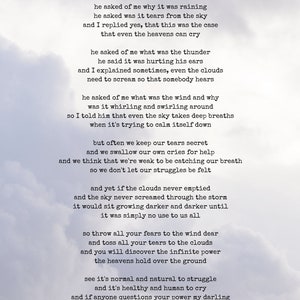 The Sky - Original Poetry Print A4 (digital Download) - Etsy UK