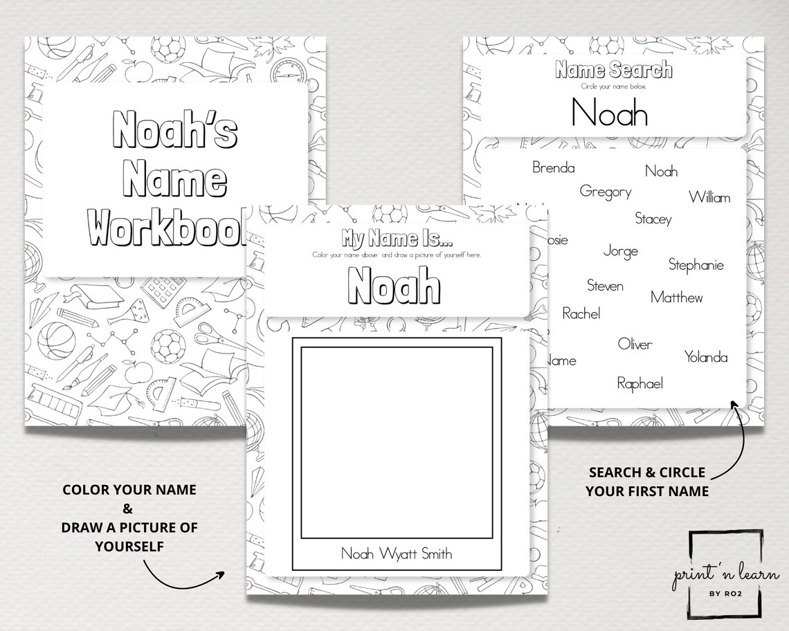 CUSTOM Name Tracing Packet, Handwriting Practice, Name Writing, Name ...