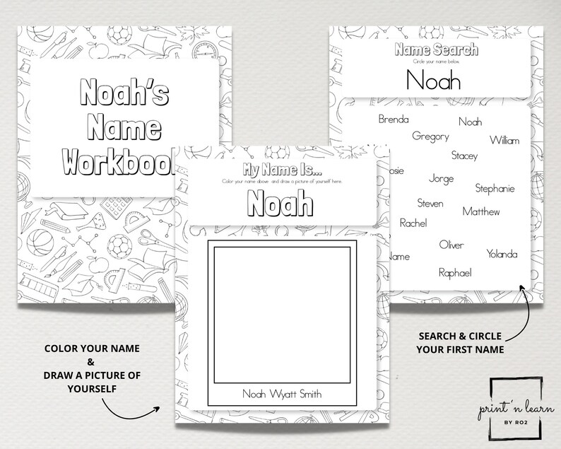 CUSTOM Name Tracing Packet, Handwriting Practice, Name Writing, Name ...