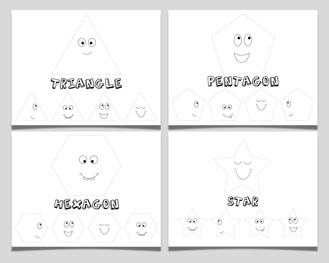 shape-tracing-basic-shapes-worksheet-preschool-shape-etsy