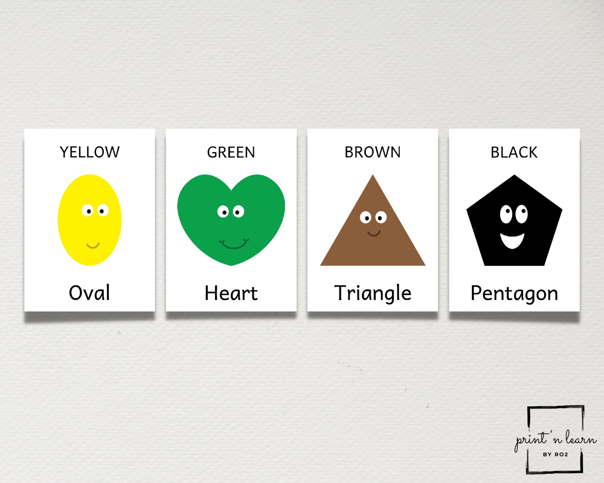 COLORS, Colors & Shapes Flashcards, Printable Prek Worksheets, Toddler ...