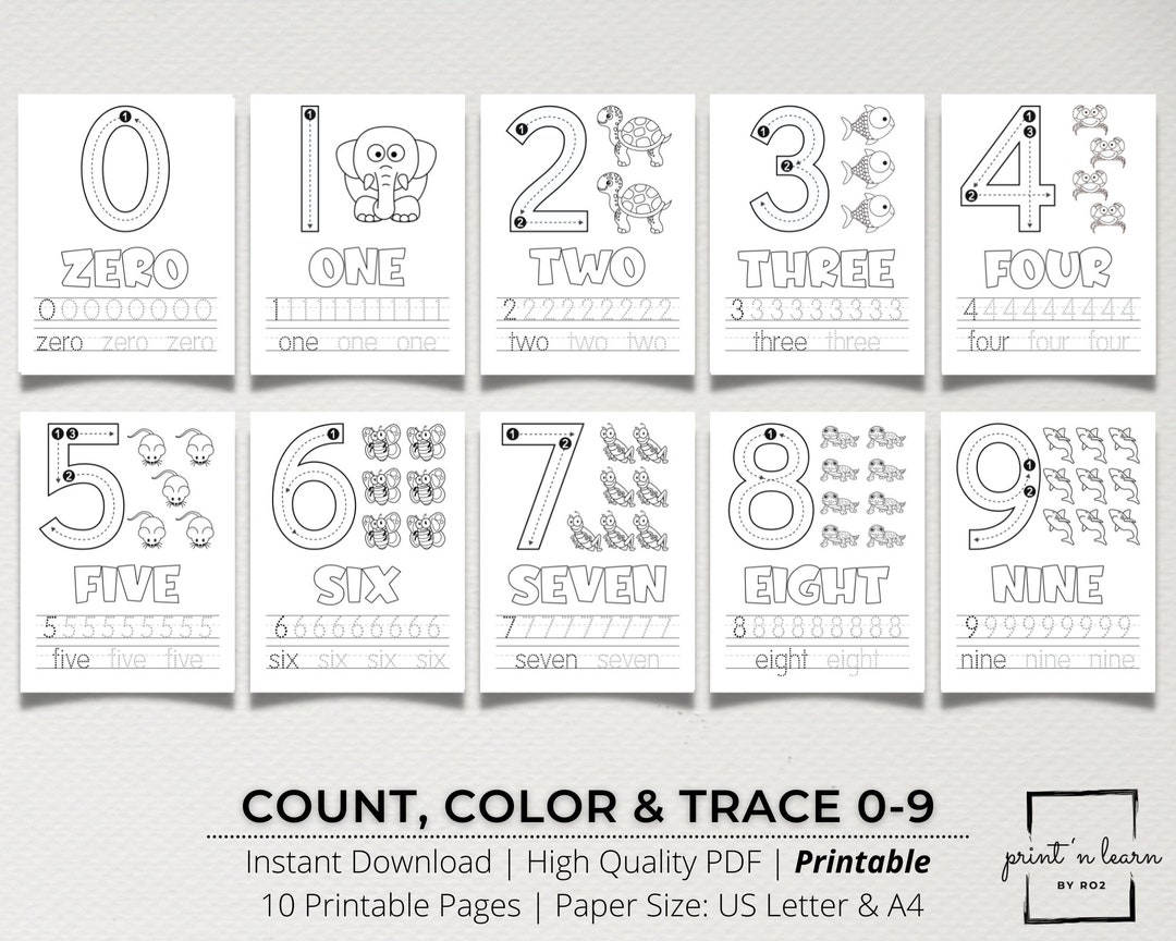 Numbers Worksheet, Handwriting Practice, Number Writing, Number Tracing ...
