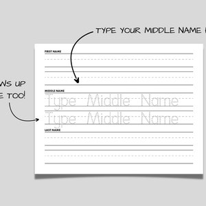 Custom Name Tracing Sheet, Handwriting Practice, Name Writing, Name ...