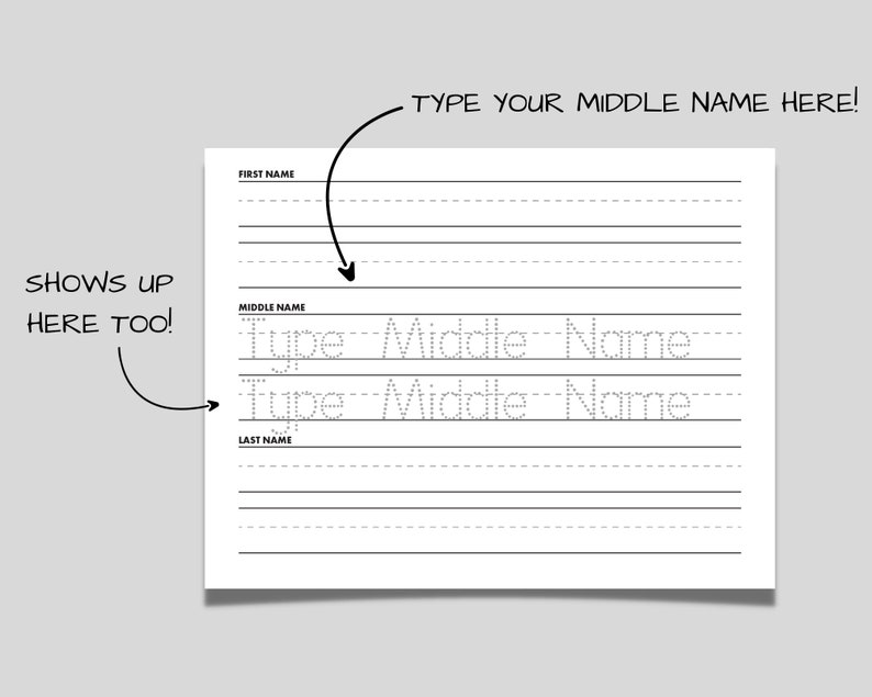 Custom Name Tracing Sheet, Handwriting Practice, Name Writing, Name ...