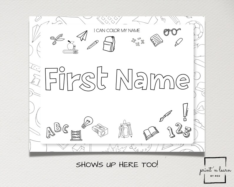 EDITABLE Name Tracing Packet Handwriting Practice Name - Etsy