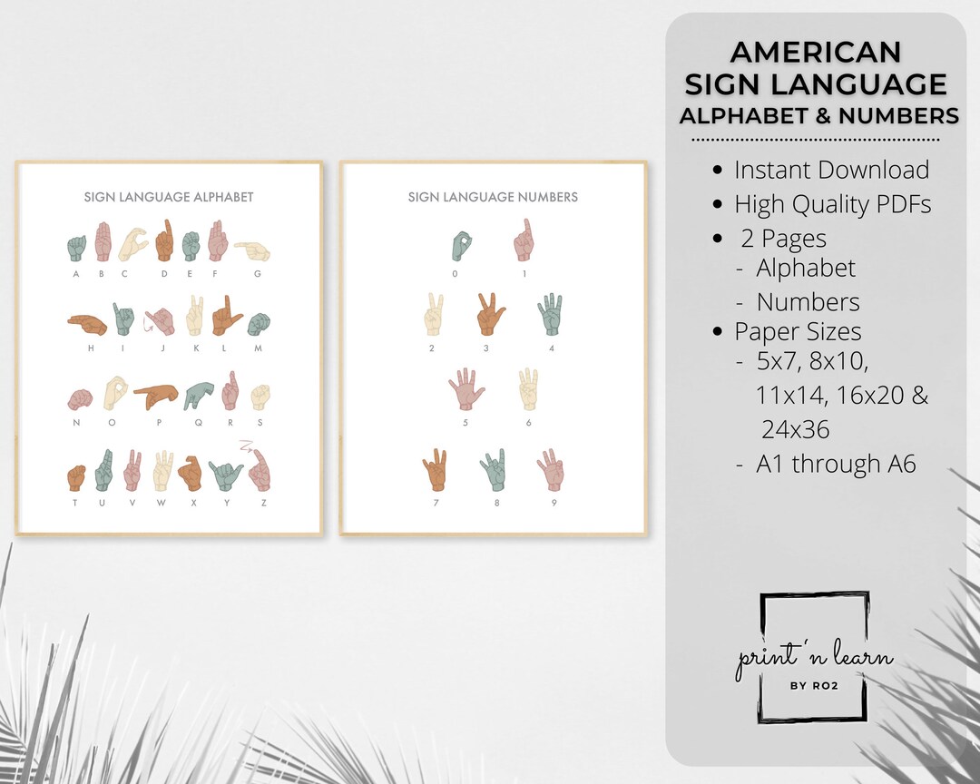 ASL, American Sign Language, Homeschool Printables, Educational ...