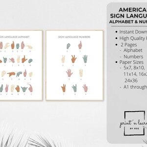 ASL, American Sign Language, Homeschool Printables, Educational ...