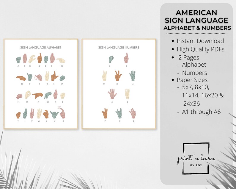 ASL, American Sign Language, Homeschool Printables, Educational ...