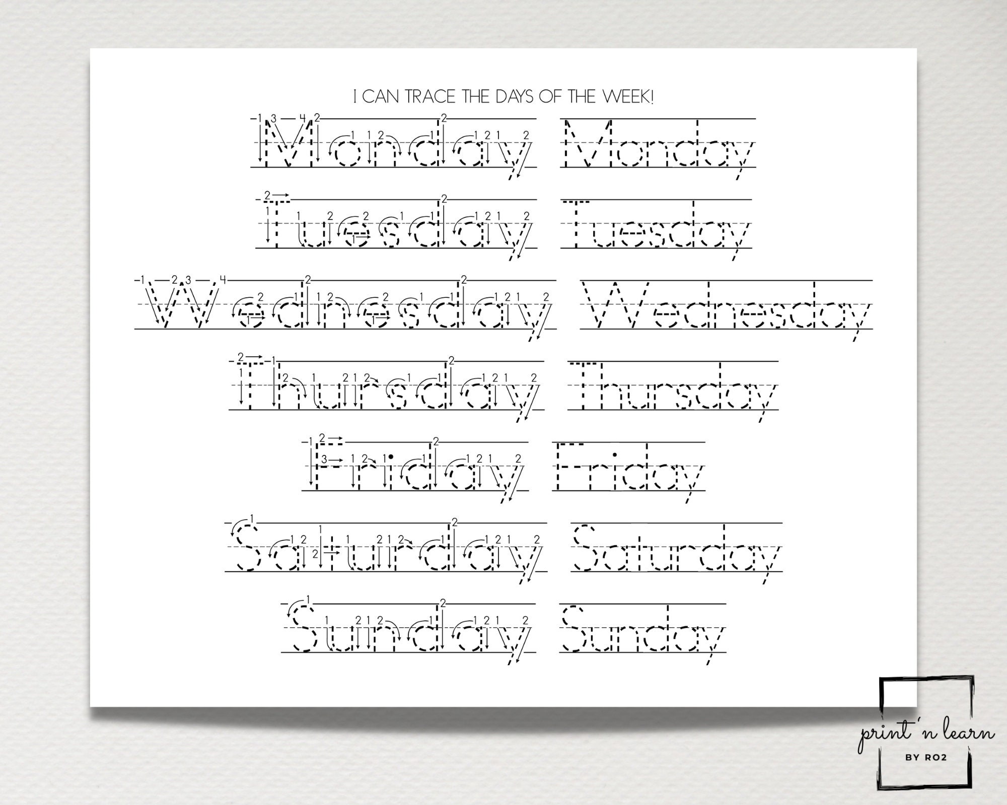 Custom Name Tracing Packet, Handwriting Practice, Name Writing, Name ...