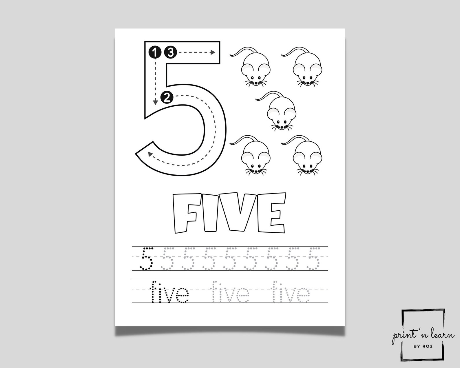 Numbers Worksheet, Handwriting Practice, Number Writing, Number Tracing ...