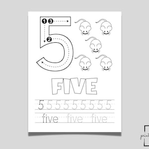 Numbers Worksheet, Handwriting Practice, Number Writing, Number Tracing ...