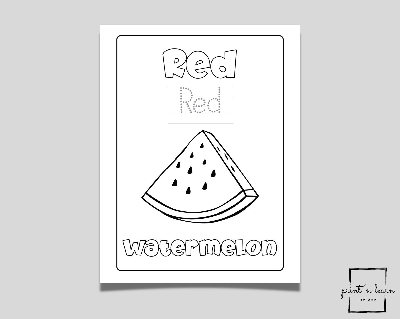 COLORS Handwriting Practice Printable Prek Worksheets - Etsy