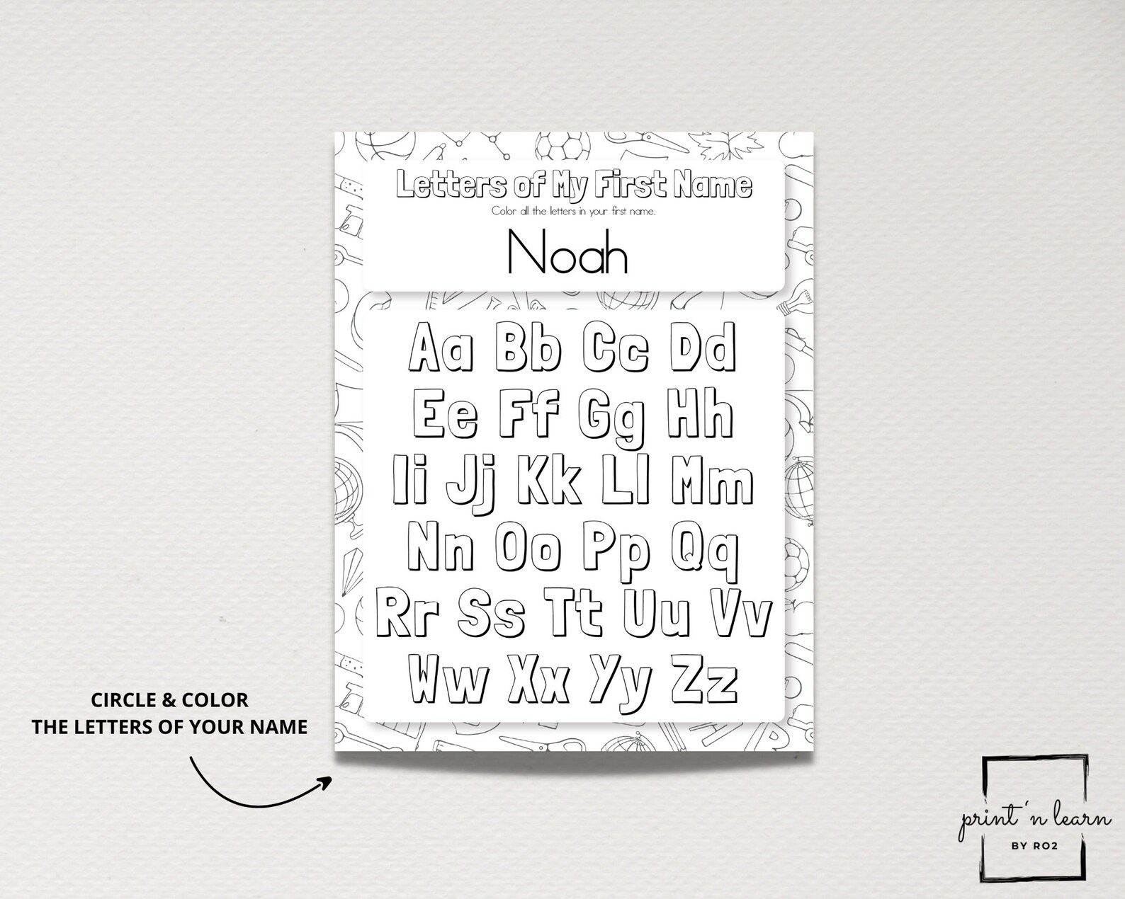 CUSTOM Name Tracing Packet, Handwriting Practice, Name Writing, Name ...