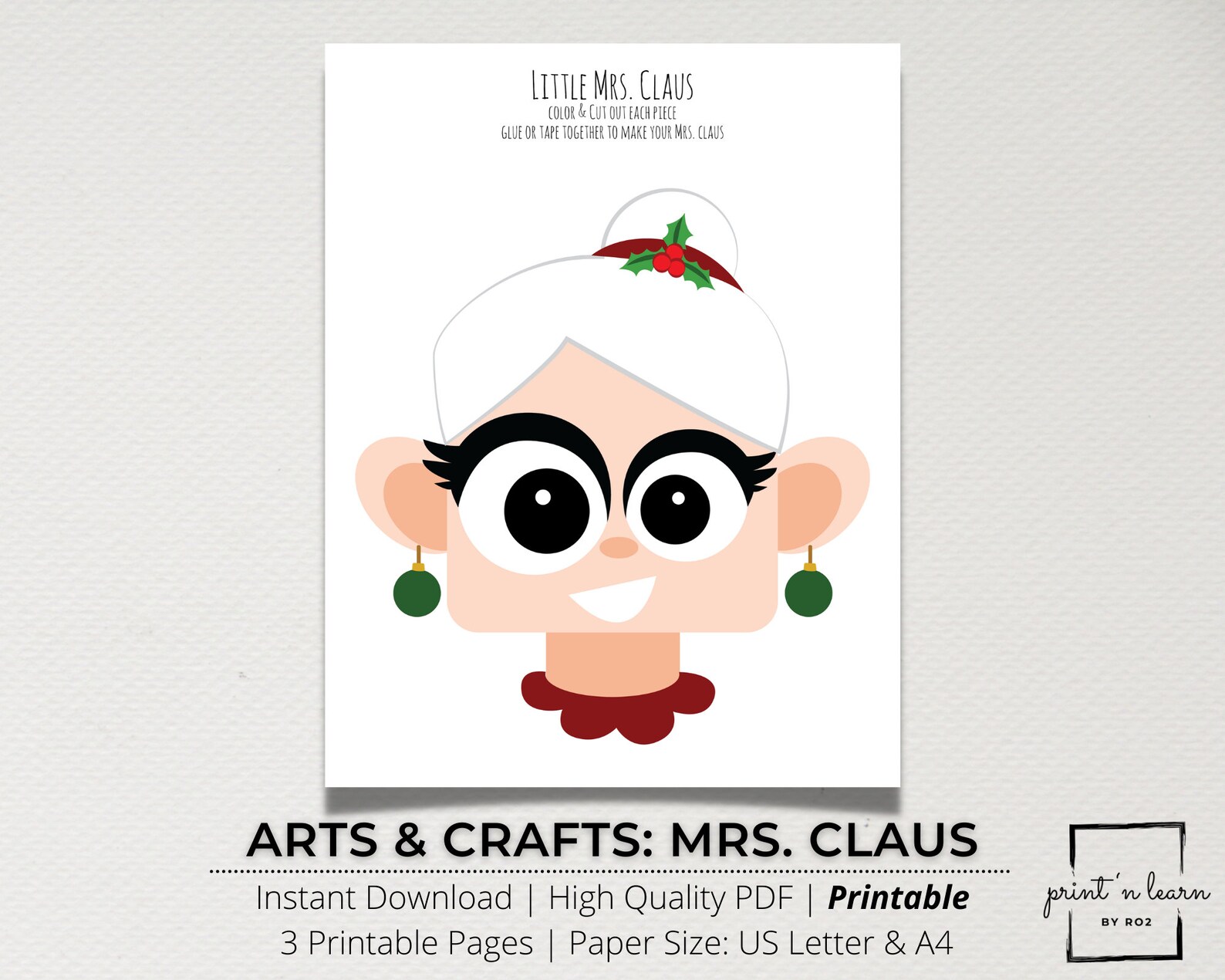 Christmas Activity, Ms. Claus, Christmas Homeschool, Winter Crafts for ...