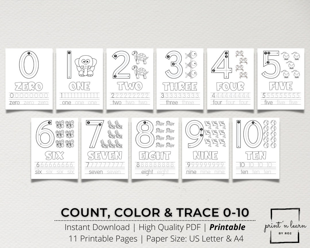 Numbers Worksheet, Handwriting Practice, Number Writing, Number Tracing ...