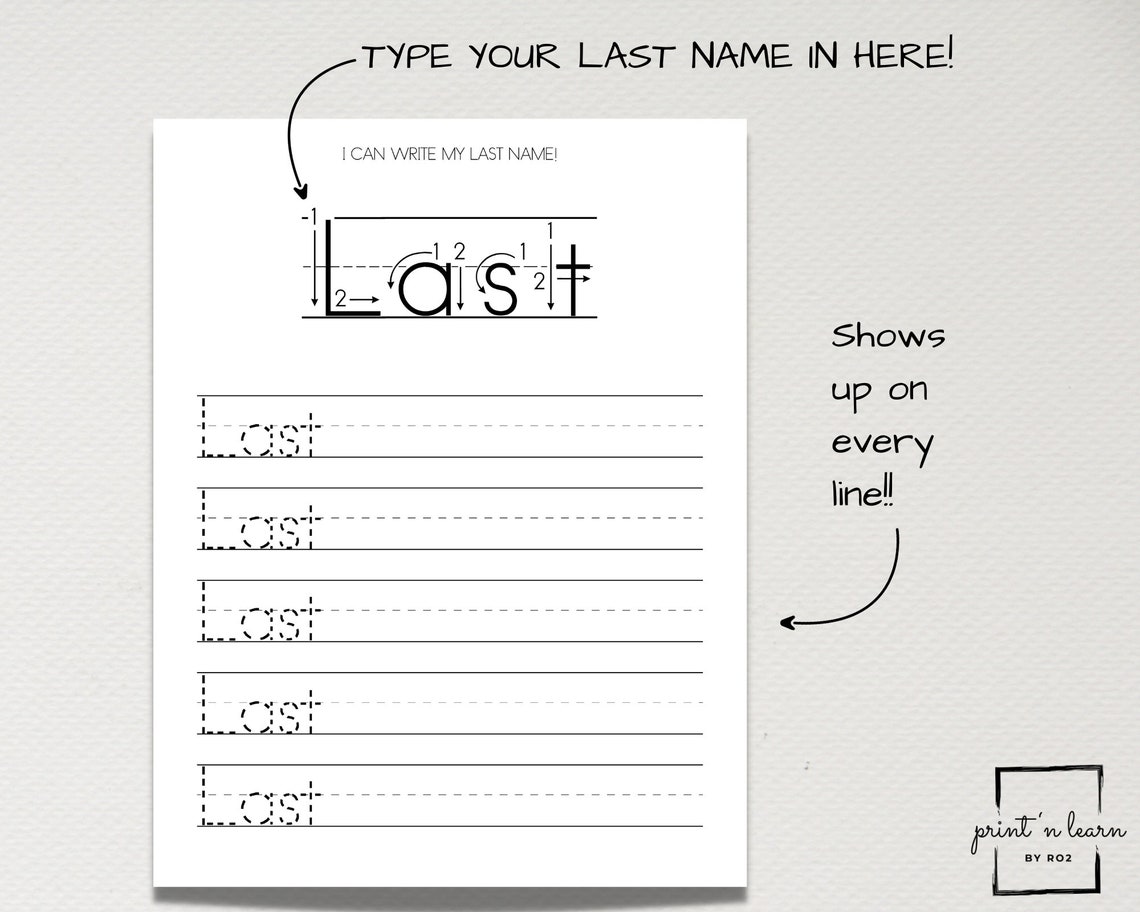 Custom Name Tracing Sheet, Handwriting Practice, Name Writing, Name ...