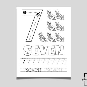 Numbers Worksheet, Handwriting Practice, Number Writing, Number Tracing ...