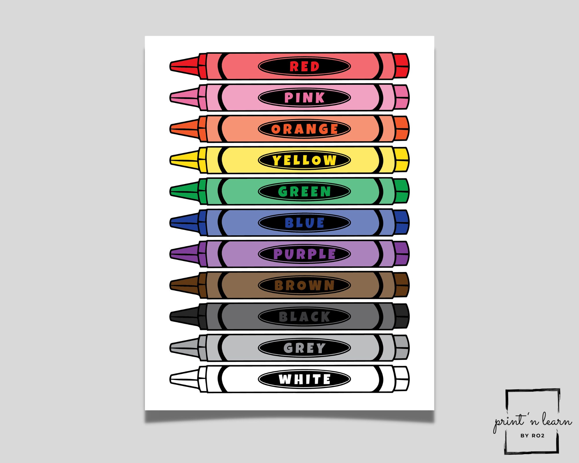 COLORS, Handwriting Practice, Printable Prek Worksheets, Toddler ...