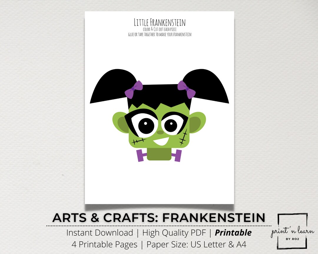 Frankenstein Printable, Halloween Printables, Homeschool Printables ...