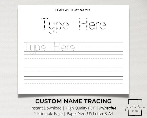 Toys Games Learning School Personalized I Can Write My Name Tracing 