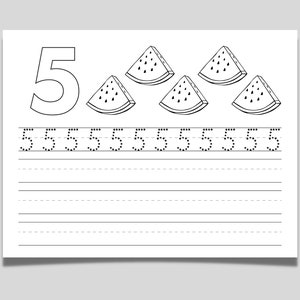 Numbers Worksheet, Handwriting Practice, Number Writing, Number Tracing ...