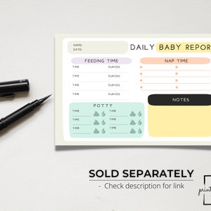 Toddler Daily Log Template, Child Daily Report, Toddler Report, Daycare ...