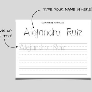 Custom Name Tracing Sheet, Handwriting Practice, Name Writing, Name ...