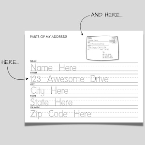 Address Tracing Sheet, I Know My Address, Address Worksheet, Address ...
