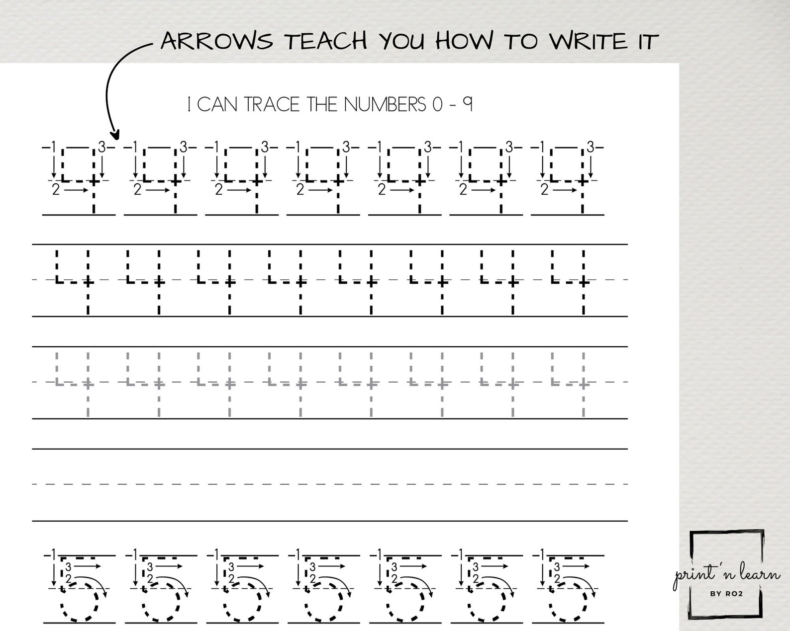 Numbers Worksheet, Handwriting Practice, Number Writing, Number Tracing ...