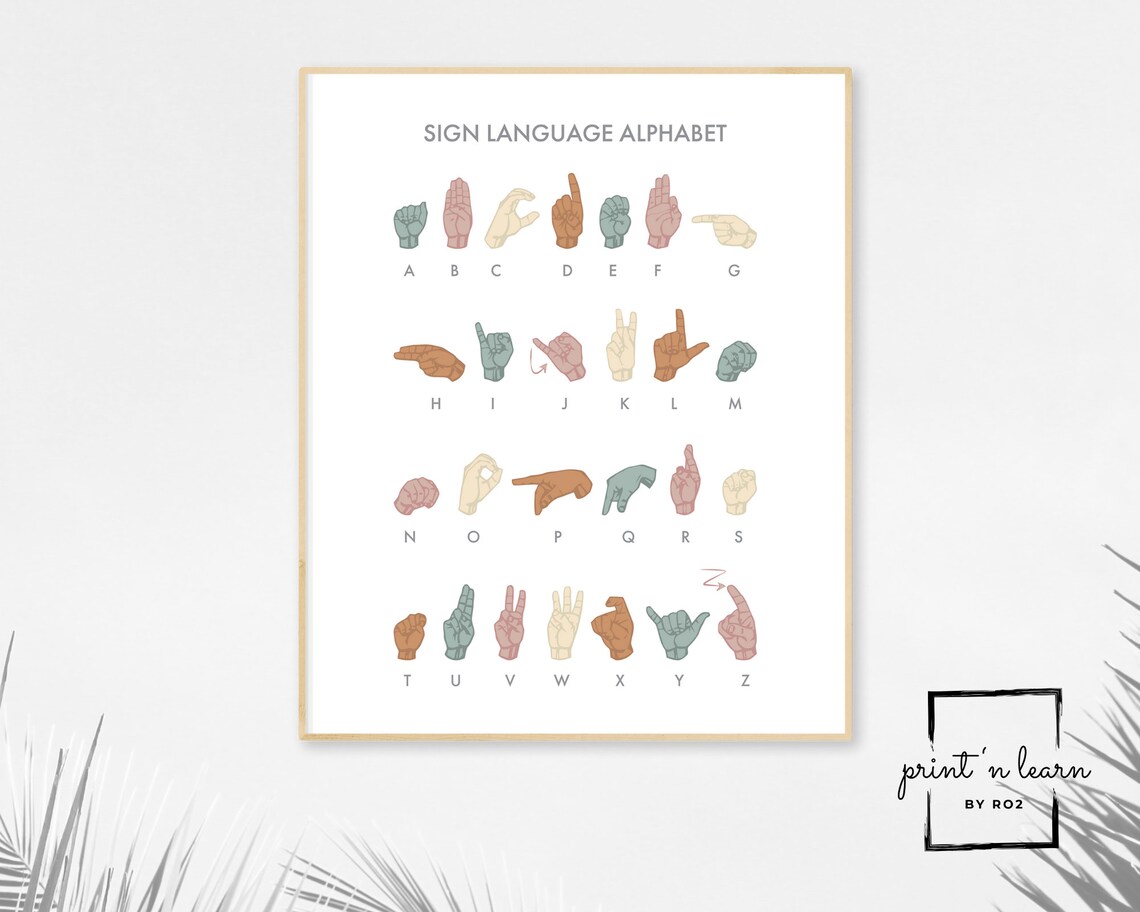 ASL American Sign Language Homeschool Printables | Etsy