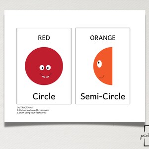 COLORS, Colors & Shapes Flashcards, Printable Prek Worksheets, Toddler ...