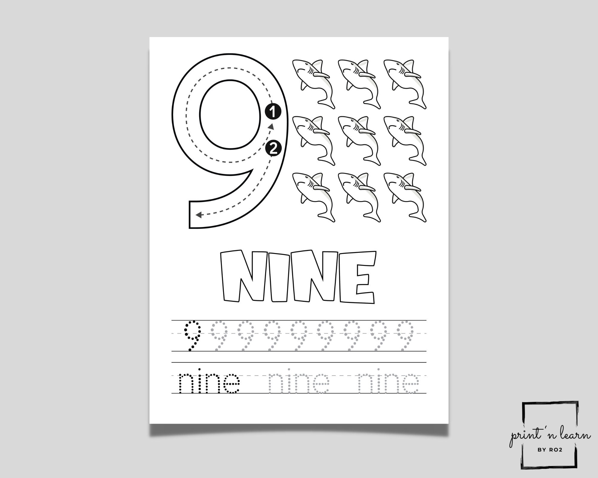 Numbers Worksheet, Handwriting Practice, Number Writing, Number Tracing ...