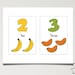 Number Flashcards, Count to 20, Fruit Flashcards, Printable Prek ...