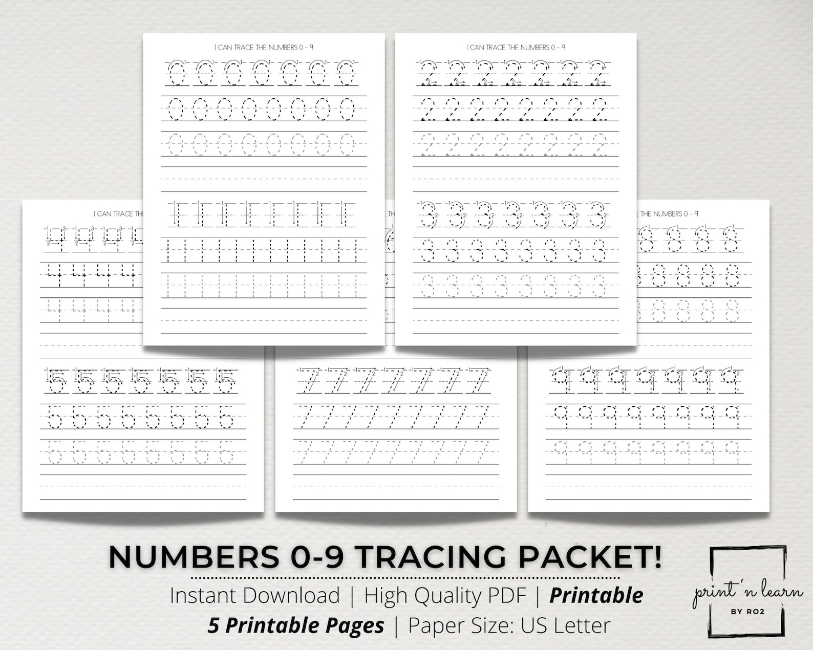 Numbers Worksheet, Handwriting Practice, Number Writing, Number Tracing ...