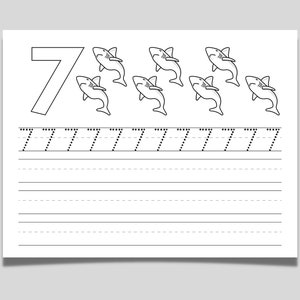 Numbers Worksheet, Handwriting Practice, Number Writing, Number Tracing ...