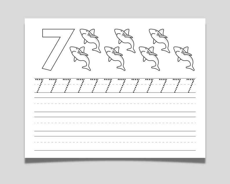 Numbers Worksheet, Handwriting Practice, Number Writing, Number Tracing ...
