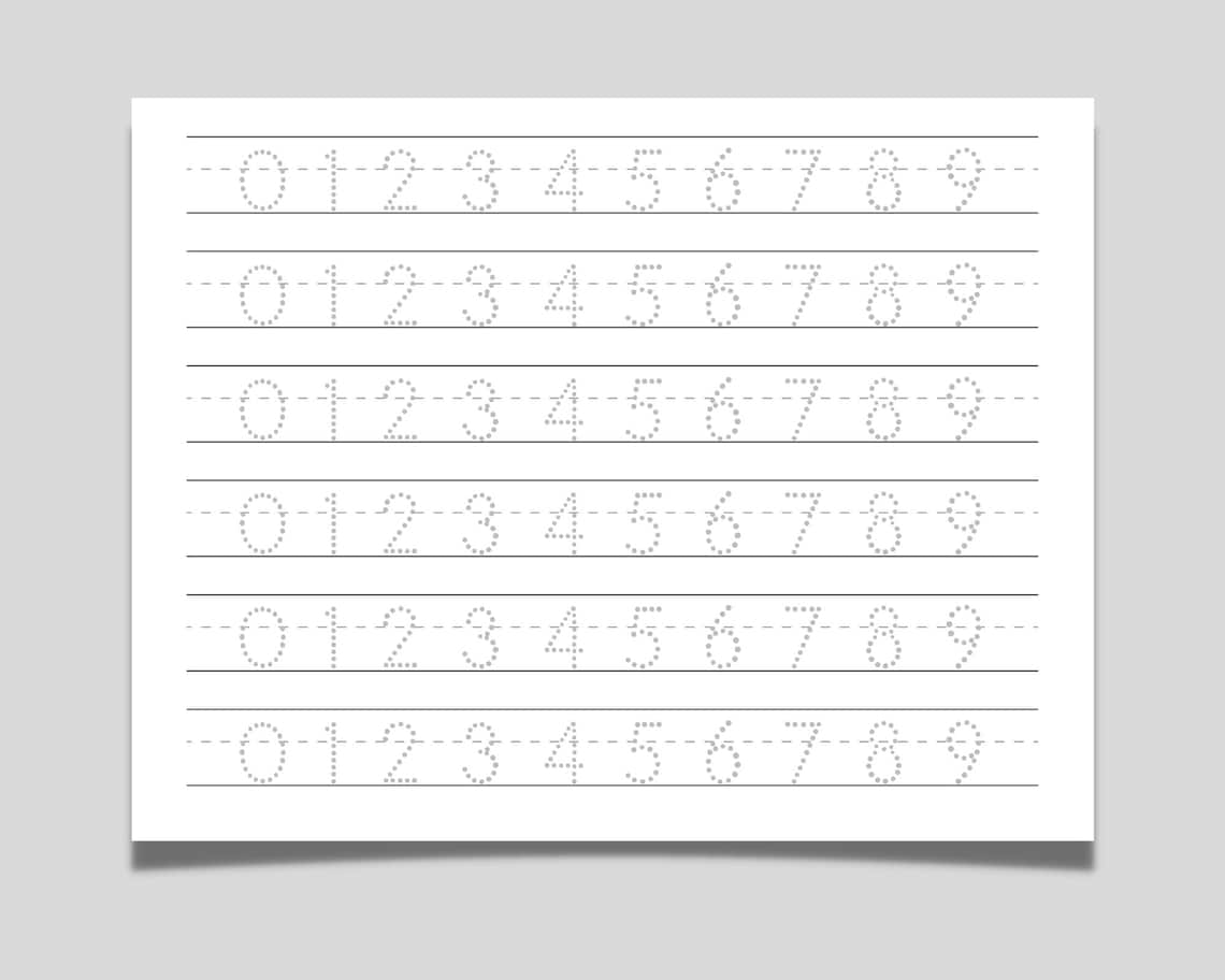 Alphabet & Number Tracing Sheet, Handwriting Practice, ABC Tracing ...